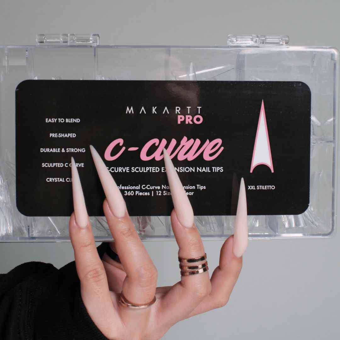 C-Curve Half Cover Nail Tips (360pcs) – MakarttPro